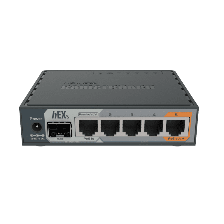 MikroTik Router hEX S - 5x Gigabit LAN, 1x SFP, PoE Pasivo